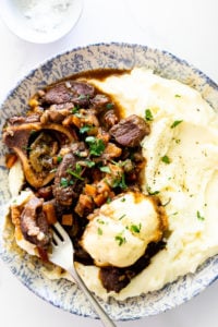 Beef shin stew with Parmesan dumplings - Simply Delicious