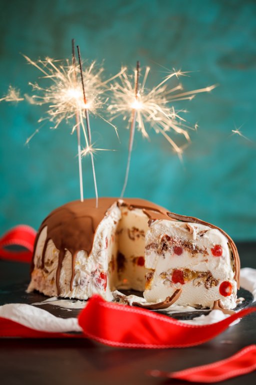 Salted caramel and chocolate ice cream bombe - Simply Delicious