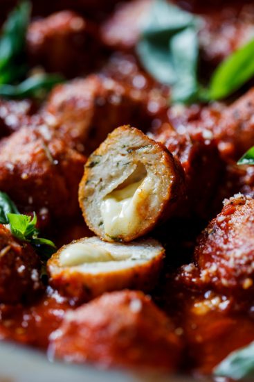 Cheese stuffed chicken meatballs - Simply Delicious