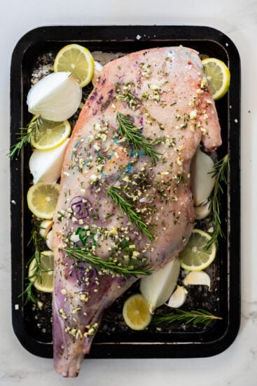 Garlic Rosemary Roasted Leg of Lamb - Simply Delicious