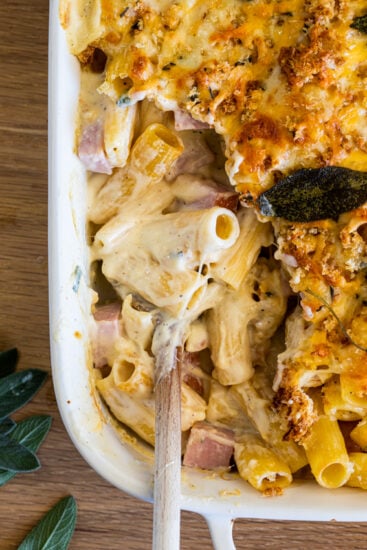 Cheesy Leftover Ham Pasta Bake - Simply Delicious