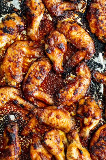 Miso Maple Glazed Chicken Wings - Simply Delicious