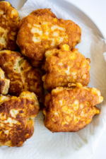 Corn fritter Caprese Stacks - Simply Delicious