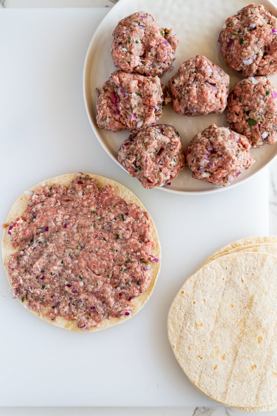 Easy Smashed Lamb Wraps - Simply Delicious